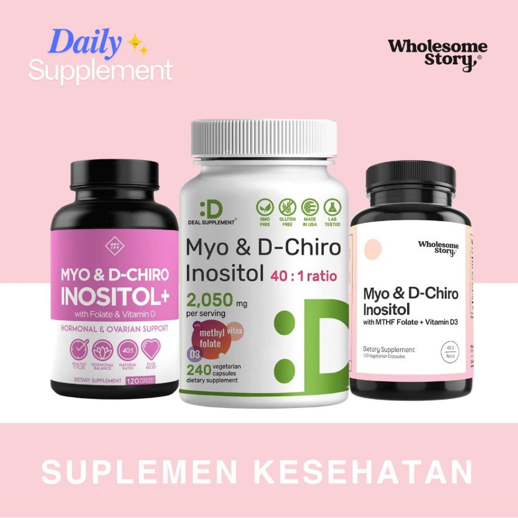 Jual Myo-Inositol & D-Chiro Inositol - 120 Capsules - Wholesome Story ...