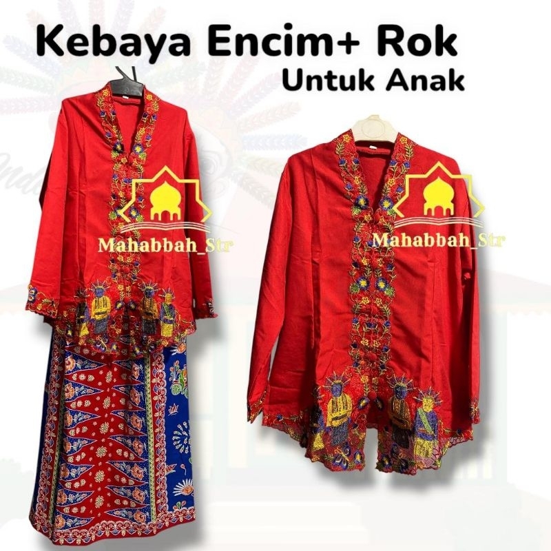 Jual Kebaya Encim Anak dan Rok Setelan Kebaya Rok Ondel Ondel | Shopee ...