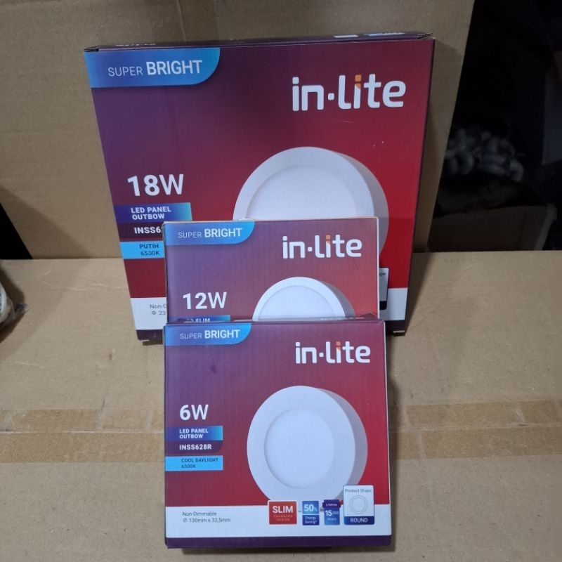 Jual Lampu led Plafon Downlight Led outbow INLITE 6WATT 12WATT 18WATT ...