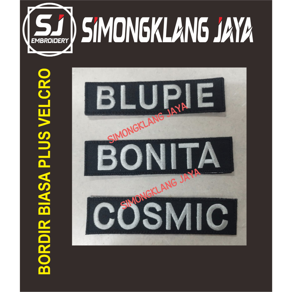 Jual Emblem/patch Bordir komputer custom nama | Shopee Indonesia