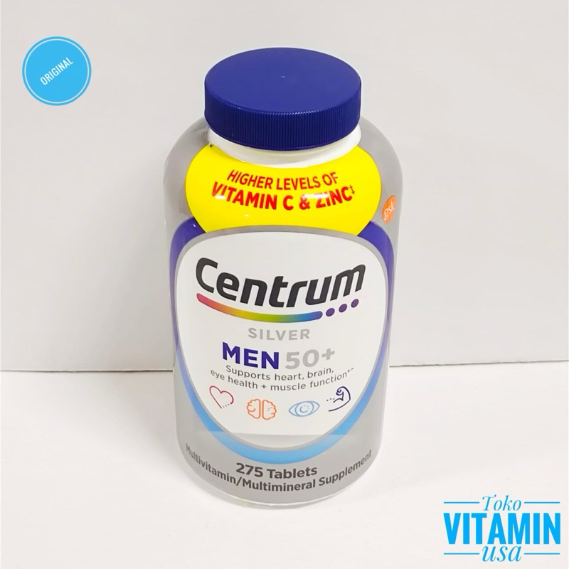 Jual Centrum Silver Men 50+ Multivitamin Multimineral 275 Tablets ...