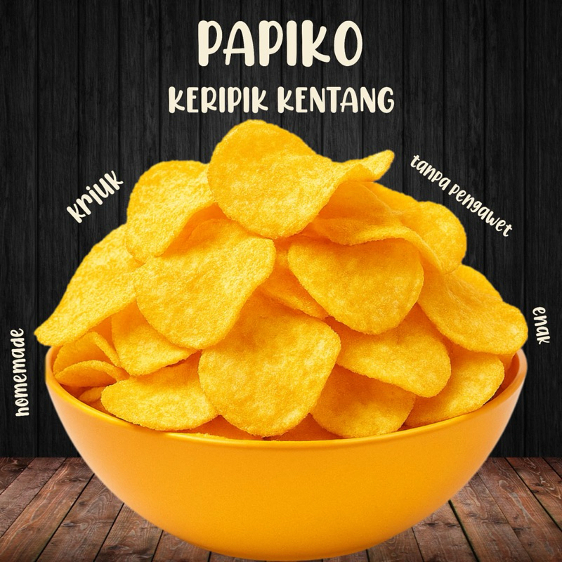 Jual PAPIKO KERIPIK KENTANG / SNACK ENAK / SNACK SEHAT / SNACK MPASI ...