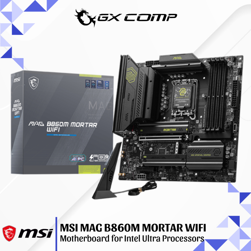 Jual Motherboard MSI MAG B860M MORTAR WIFI Mobo for Intel Core Ultra ...