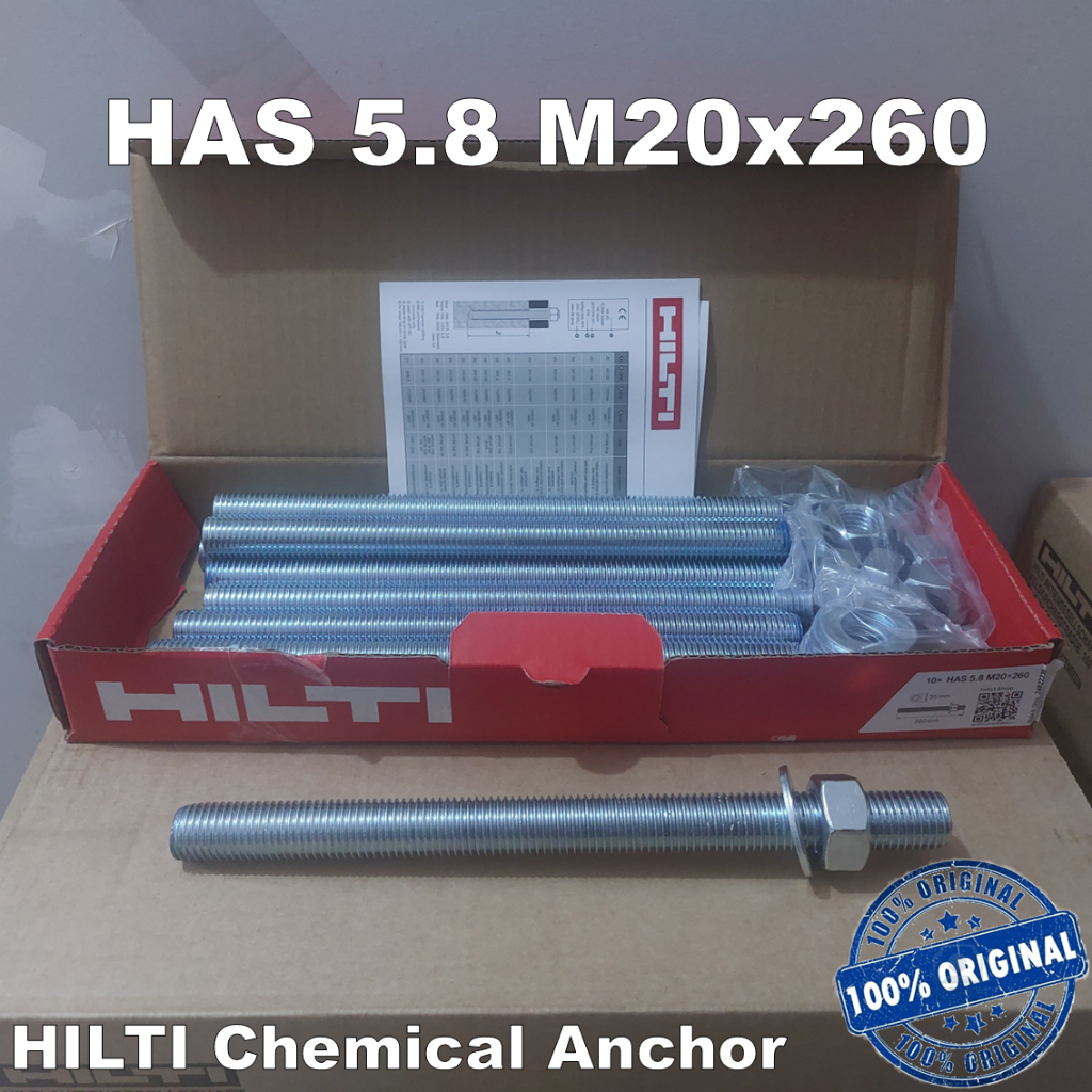 Jual Angkur HILTI HAS 5.8 M20x260 Chemical Angkur | Shopee Indonesia