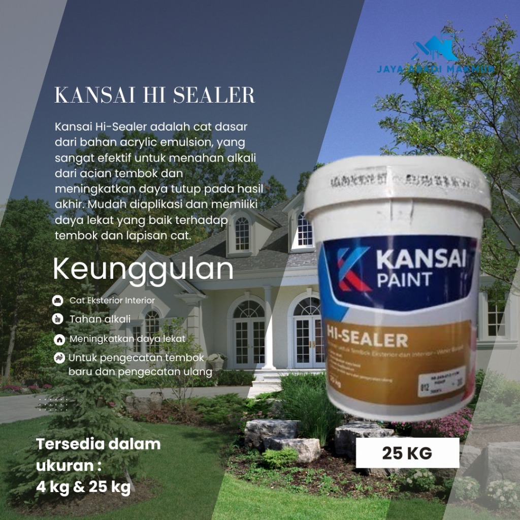Jual Kansai Paint Hi-Sealer 25 KG Cat Dasar Tembok Anti Alkali ...