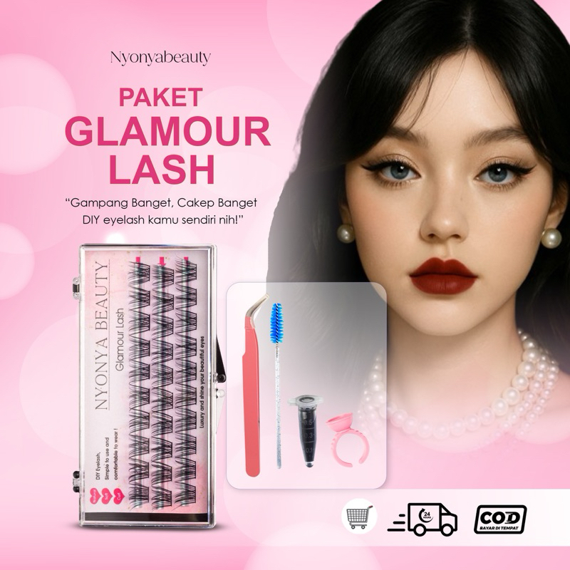 Jual PAKET EYELASH EXTENSION /NYONYA BEAUTY / PAKET GLAMOUR LASH | Shopee Indonesia