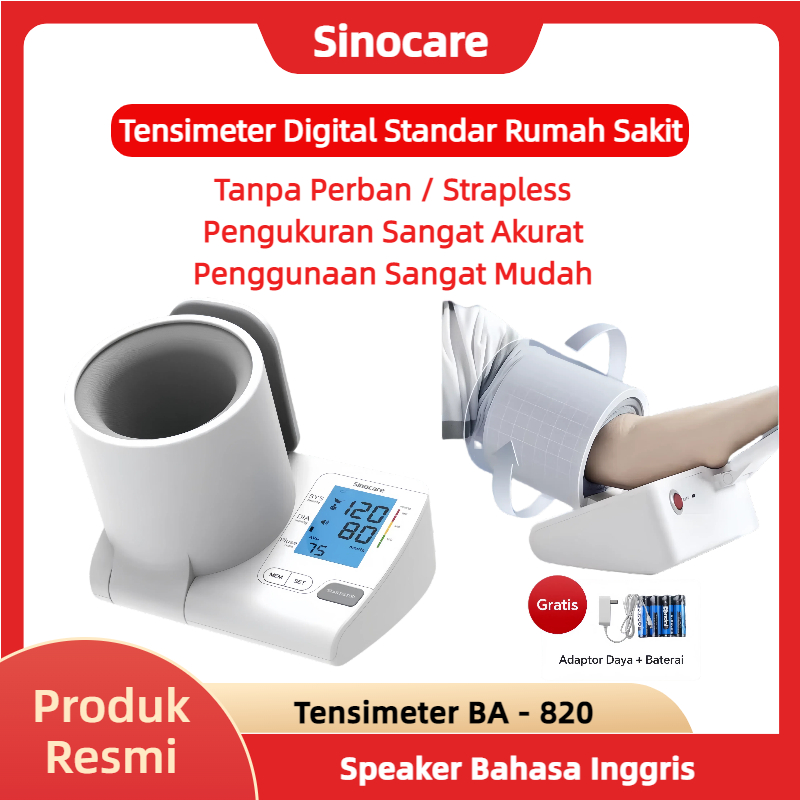 Jual Sinocare Tensimeter Monitor Automatic Upper Arm Alat Tensi Darah ...