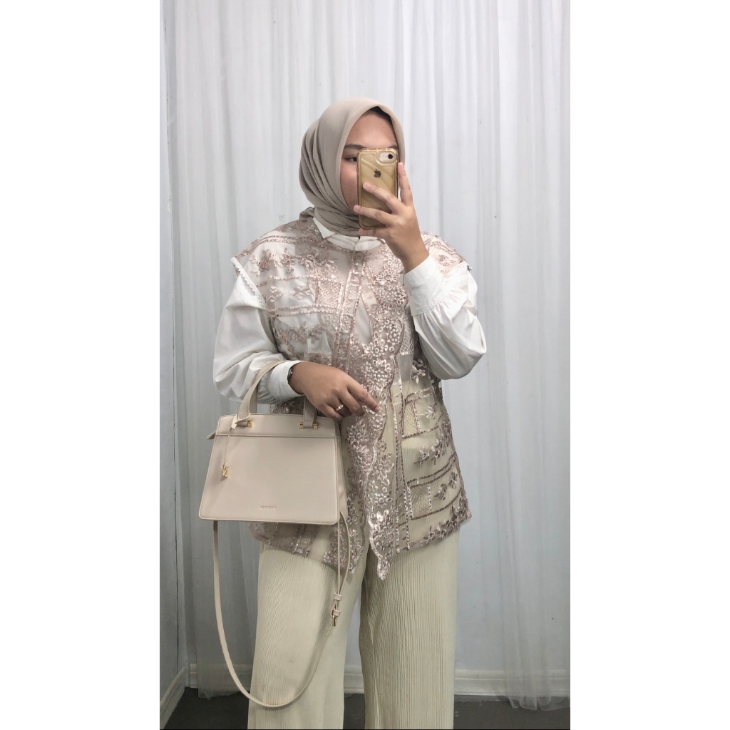 Jual Heidy Vest Rompi Brukat Wanita | Shopee Indonesia