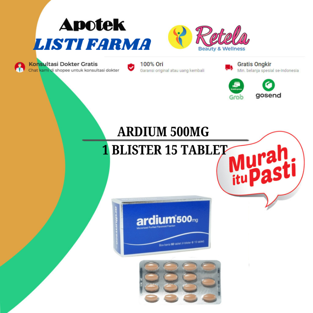 Jual ARDIUM 500MG 1 BLISTER 15 TABLET | Shopee Indonesia
