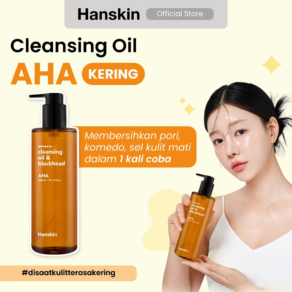 Jual [NEW] Hanskin Cleansing Oil & Blackhead AHA 300 ml | Shopee Indonesia
