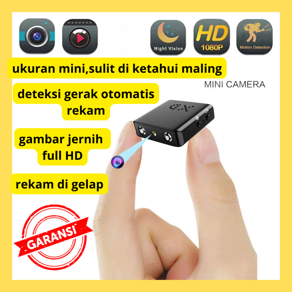 Jual Mini CCTV Kamera Kecil Tersembunyi Full HD Night Vision Deteksi ...