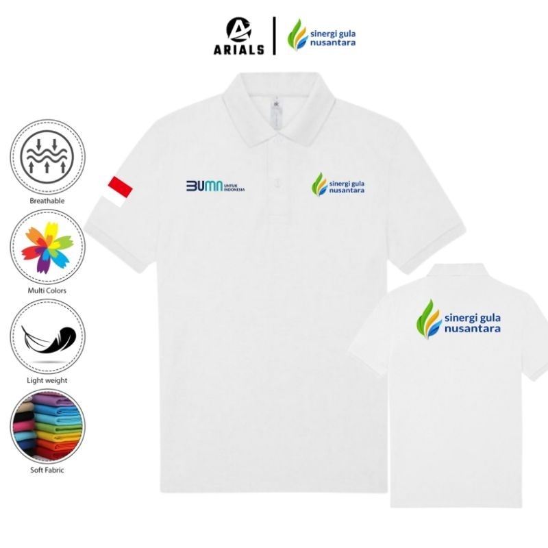 Jual Arials Polo shirt Baju Kaos Kerah Sinergi Gula Nusantara BUMN ...