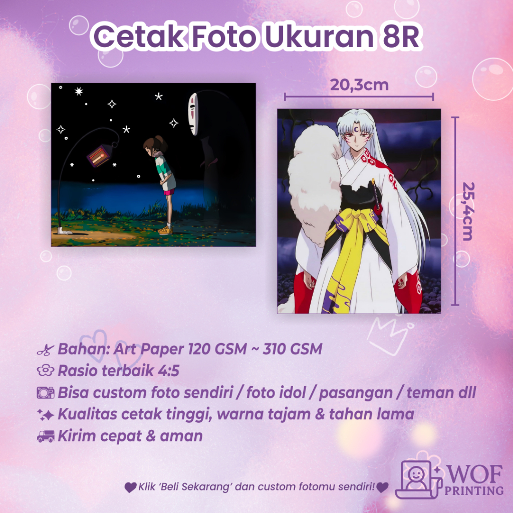Jual Cetak Foto Ukuran 8R – Custom Foto Sendiri | Cetak Foto Art Paper ...