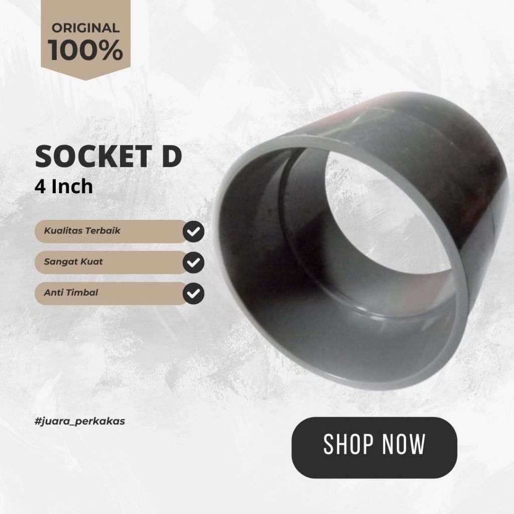 Jual Socket Sok Sock Lurus 4 Inch Sambungan Pipa Paralon 4" Tebal Bagus | Shopee Indonesia