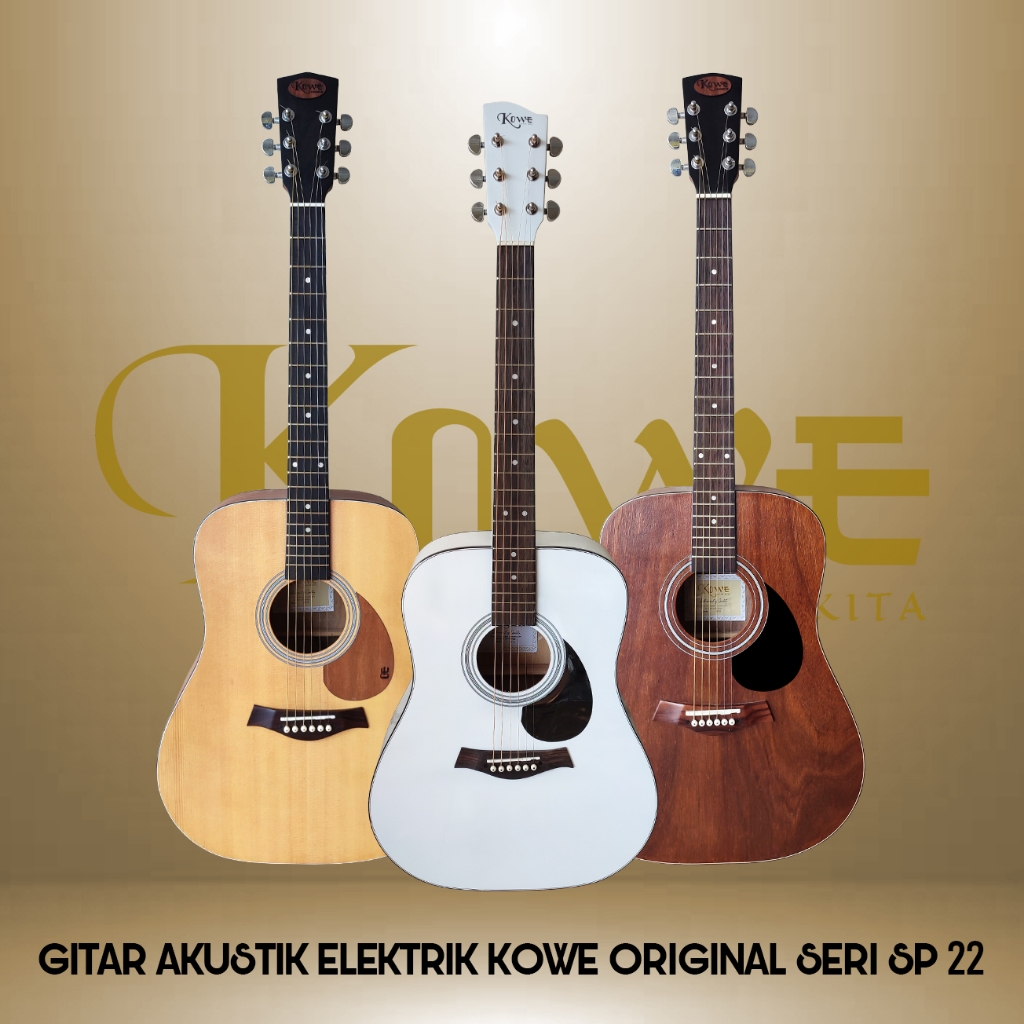 Jual Gitar Akustik Elektrik Merk Kowe Seri SP 22 Original 100% Murah ...