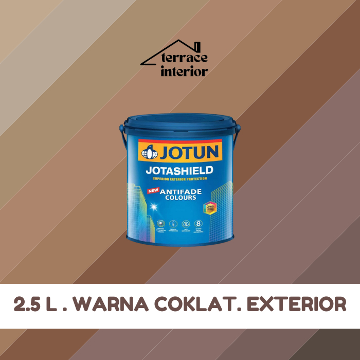 Jual Cat Tembok Jotashield Antifade Exterior Jotun warna Coklat 2.5 L ...