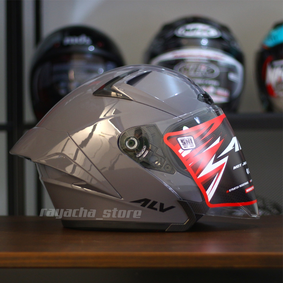 Jual ALV HELM ULTRON V2 SOLID | STONE GREY | HELM HALFFACE SINGLE VISOR | Shopee Indonesia