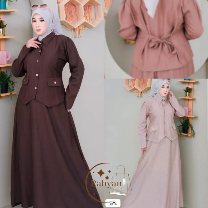 Jual RABYAN GAMIS LULA SET BAJU SETELAN ATASAN & ROK WANITA CASUAL ...
