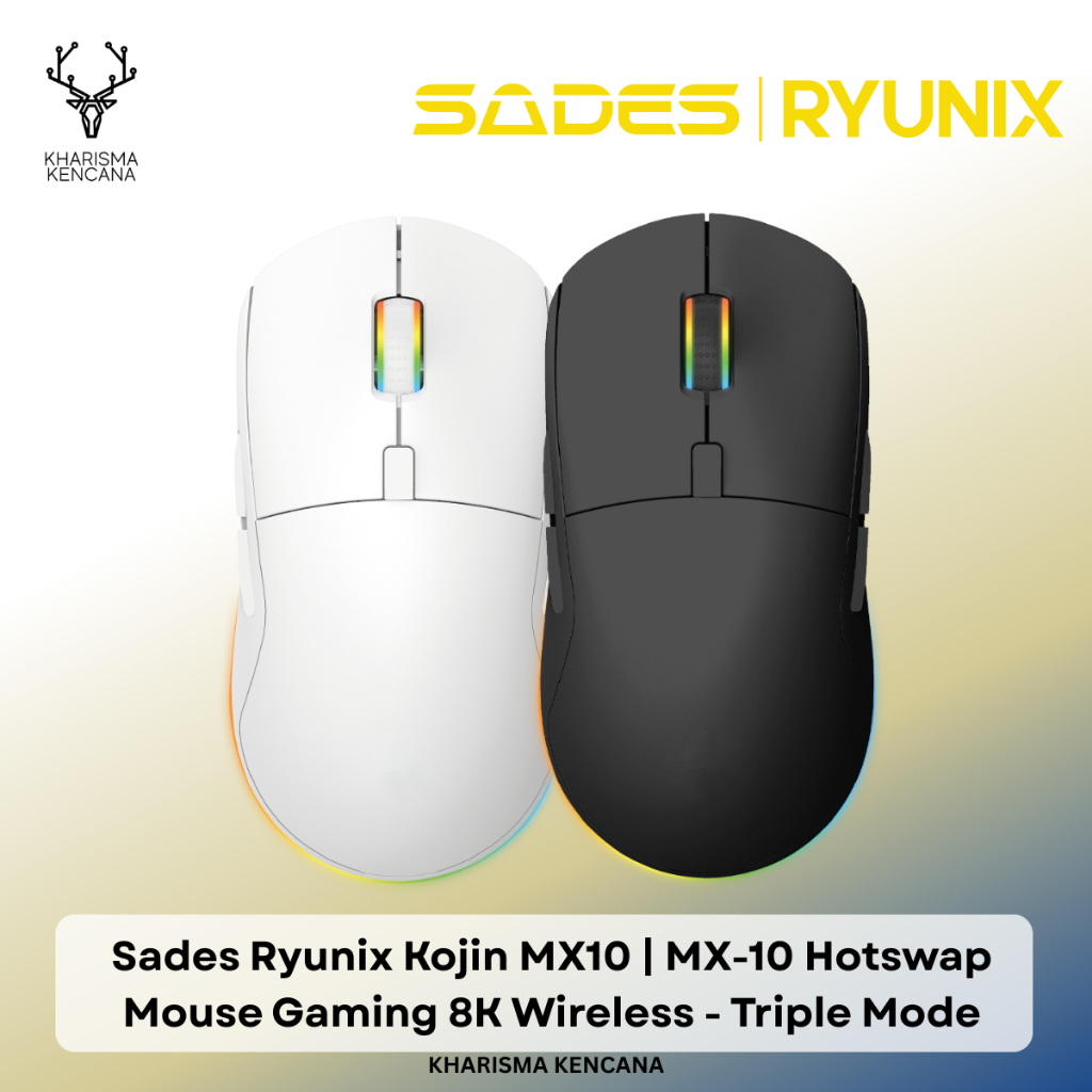 Jual Sades Ryunix Kojin MX10 | MX-10 Hotswap Mouse Gaming 8K Wireless ...