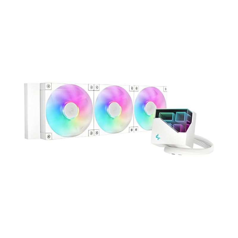 Jual DeepCool LT360 ARGB 360 AIO Air Liquid CPU Cooler Triple FAN ARGB LCD Display - White ...