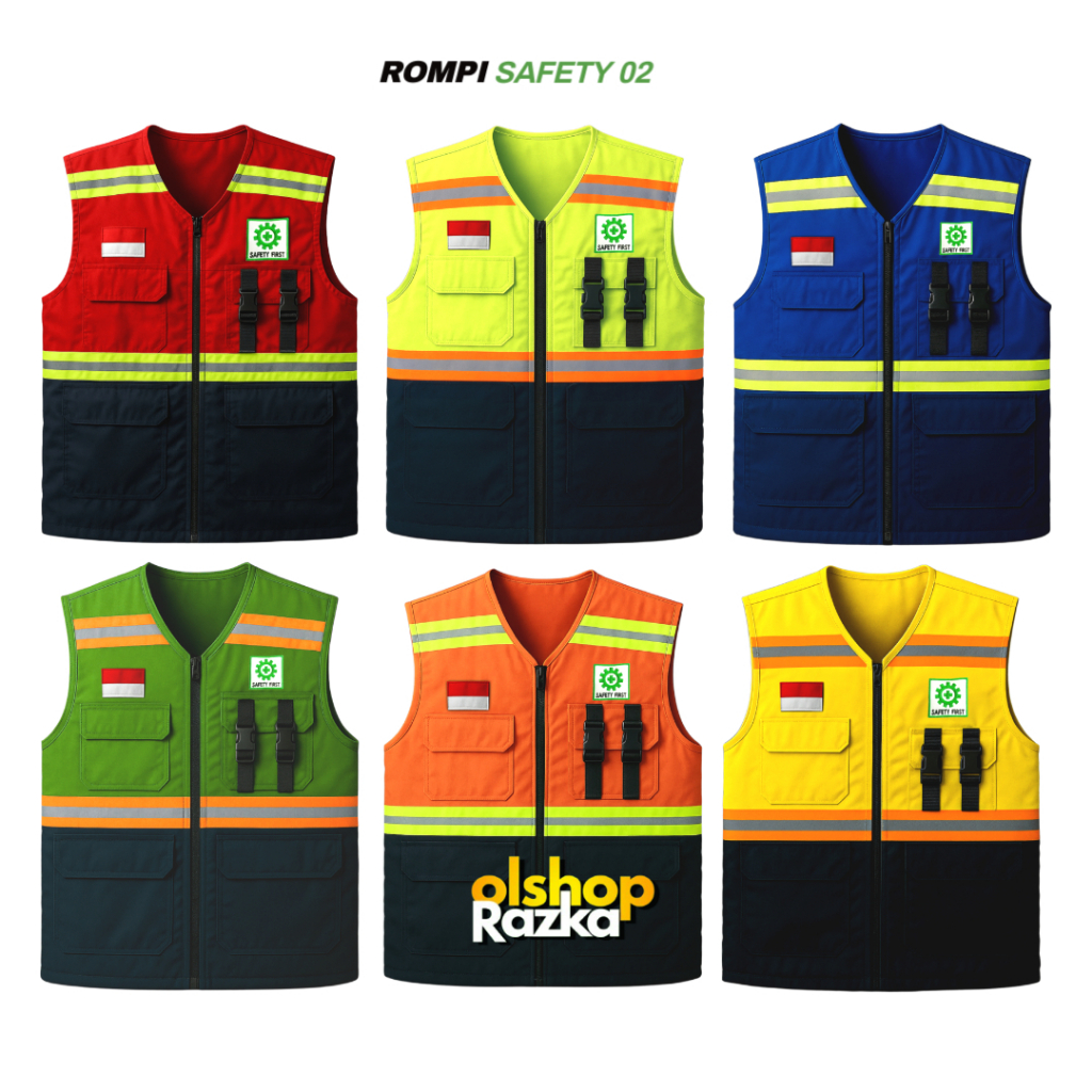 Jual rompi safety/rompi proyek/rompi safety first/rompi tambang/rompi ...