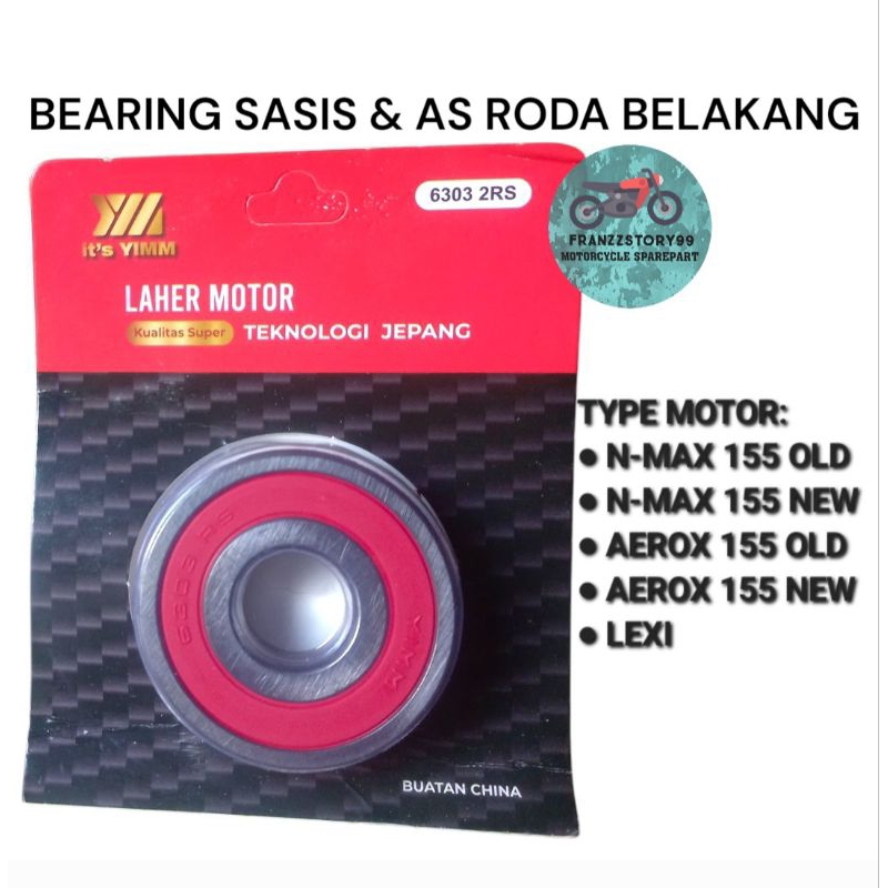 Jual BEARING 6303 2RS GROSIR LAHER SASIS DAN AS RODA BELAKANG N MAX, AEROX | Shopee Indonesia
