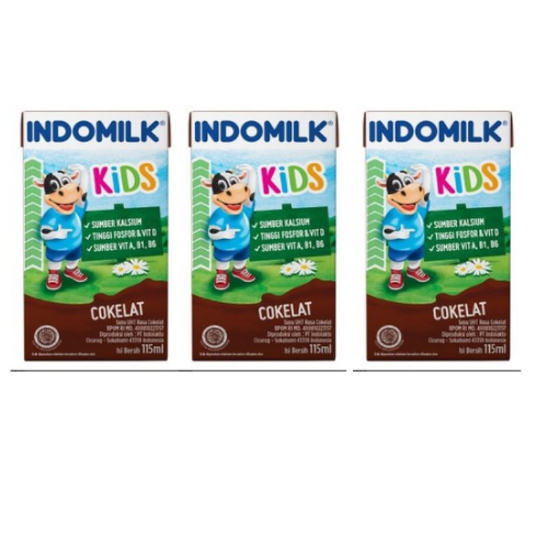 Jual Indomilk Kids susu UHT Cokelat / Strawberry 115ml | Shopee Indonesia