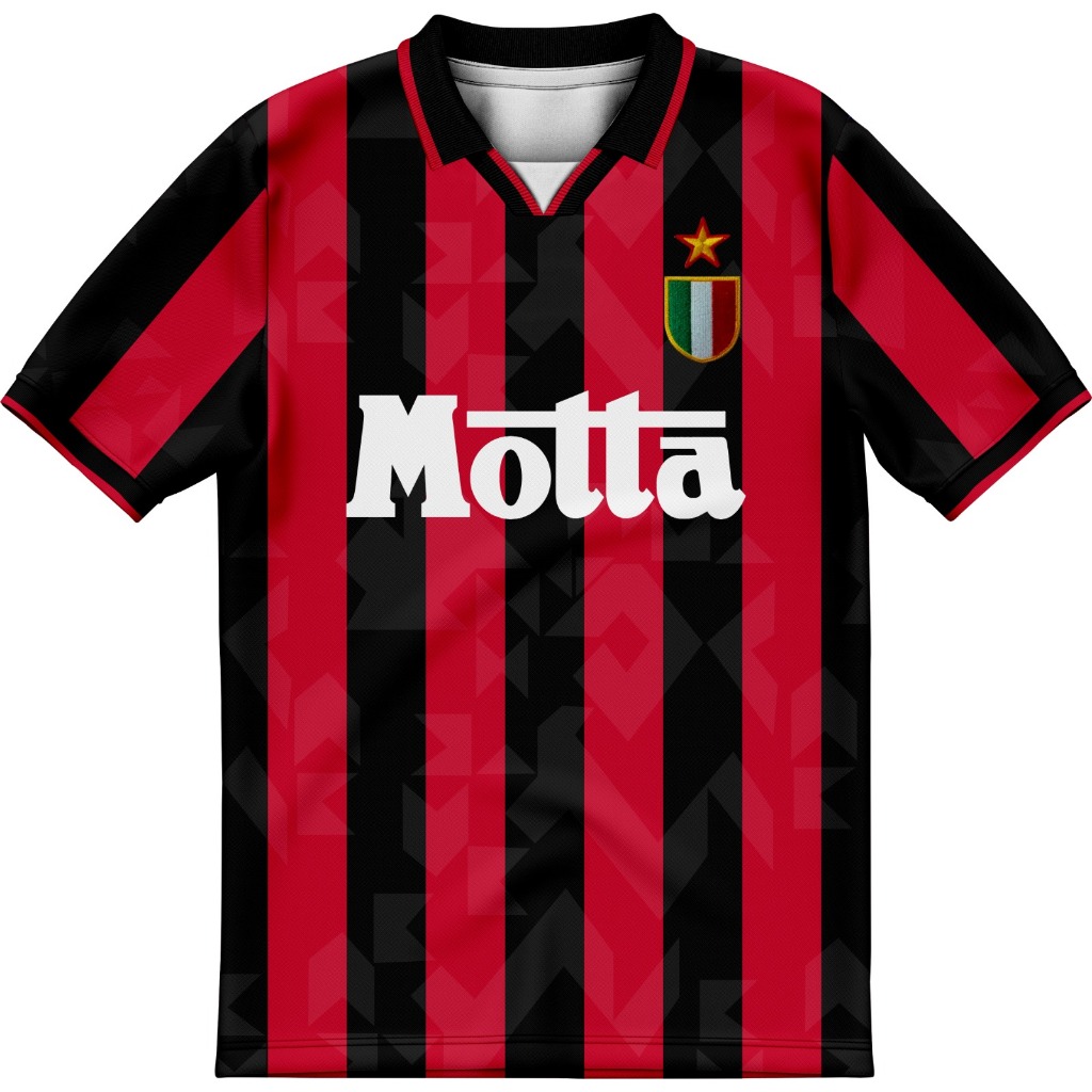 Jual 1993/1994 retro milan motta fullprinting free nickname//baju bola ...