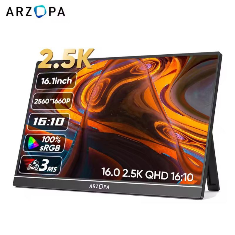 Jual ARZOPA Z1RC Monitor Portabel QHD 16 "2.5K 60Hz Layar IPS 16:10 ...