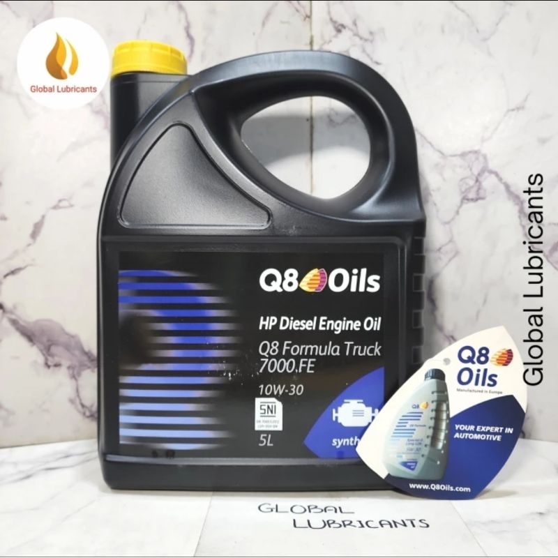 Jual Q8 Formula Truck 7000 FE 10W-30 API CK-4 5 Liter EU (Oli Diesel ...