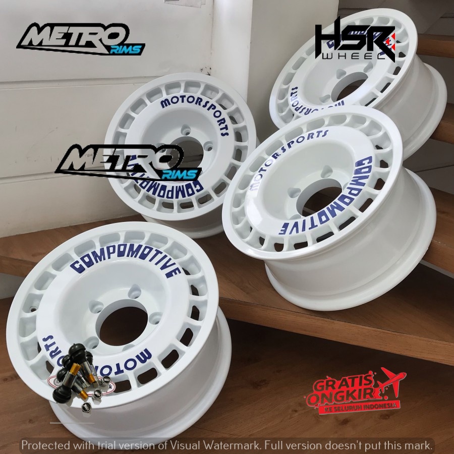 Jual VELG PELEK RACING COMPOMOTIVE RALLY RING 15 R15 UNTUK MOBIL JIMNY ...