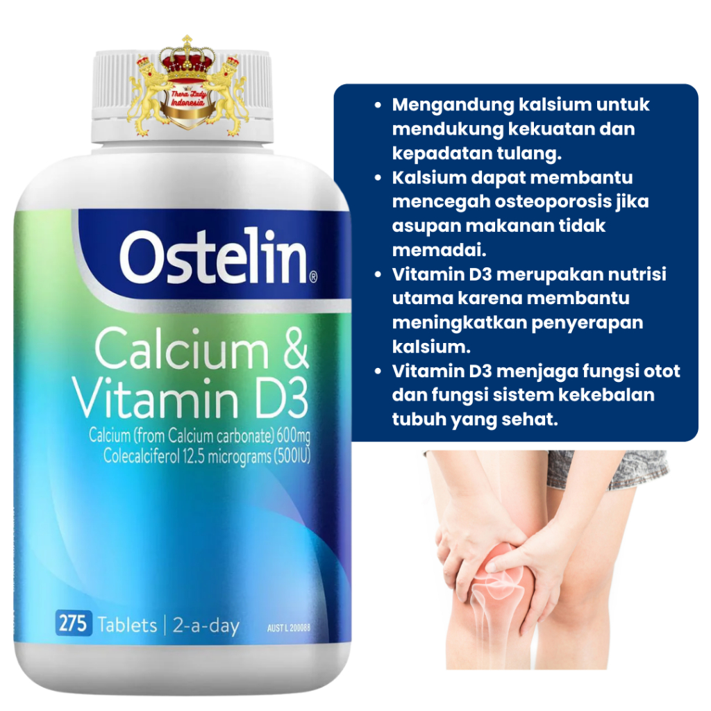 Jual OSTELIN CALCIUM VITAMIN D3 275 TAB | Shopee Indonesia