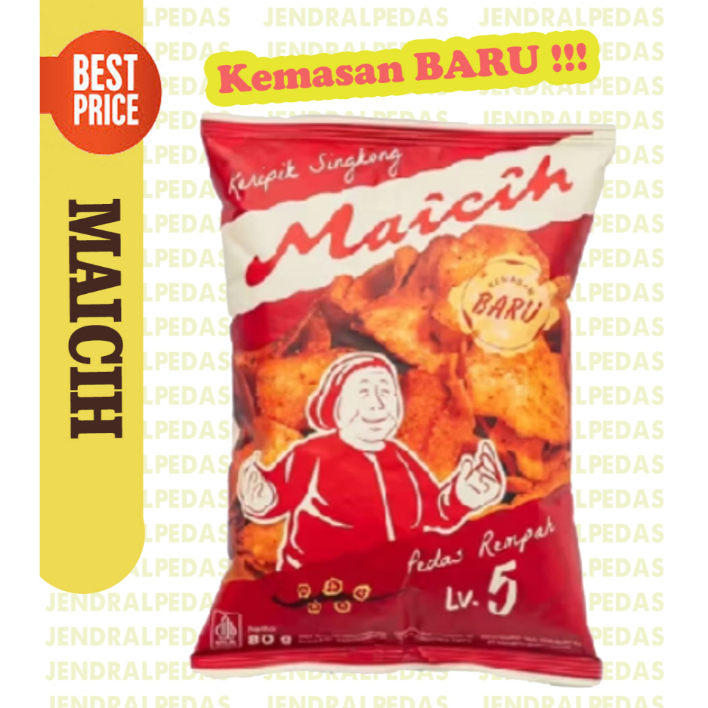 Jual [FREE BUBBLE WRAP] Keripik Maicih logo hadap Depan (KEMASAN BARU ...