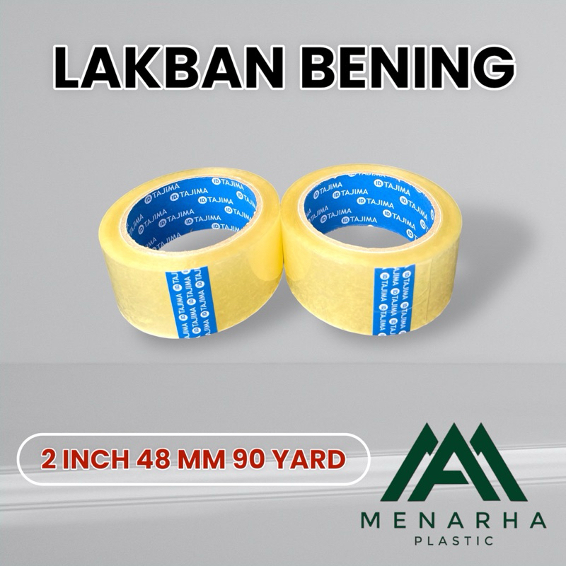 Jual Lakban Bening Premium/ OPP Packaging Tape 48mm 2inch 90yard HIGH ...