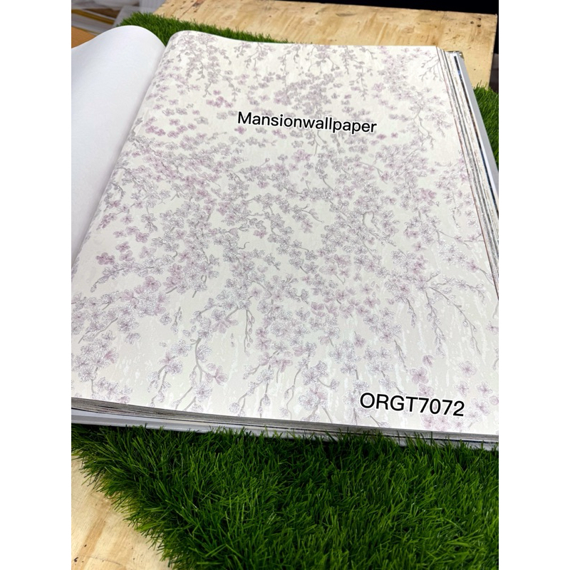 Jual Wallpaper Dinding Bunga Kecil Sakura Pink Abu Coklat Cherry ...