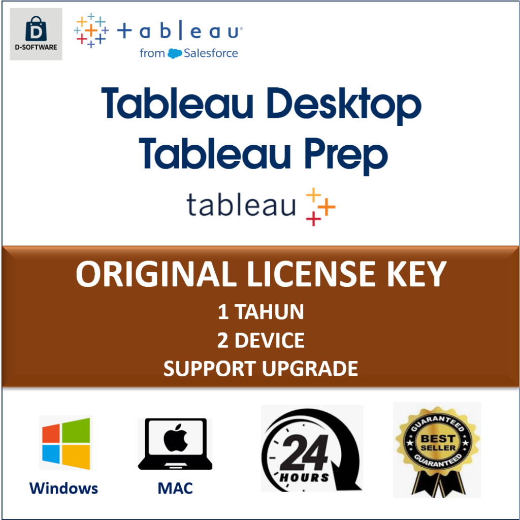Jual Tableau Desktop Pro Original 1 Year License Key 2 User | Shopee ...