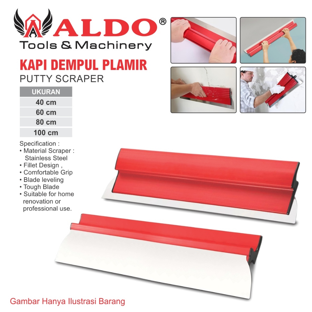 Jual KAPI DEMPUL PLAMIR / PUTTY SCRAPPER / ALAT PLAMIR TEMBOK / SPATULA ...
