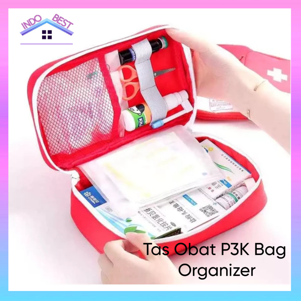 Jual Indoboss | Tas Obat P3K Korea Bag Organizer Medicine Bag First Aid Travel Pouch P3K Mini ...