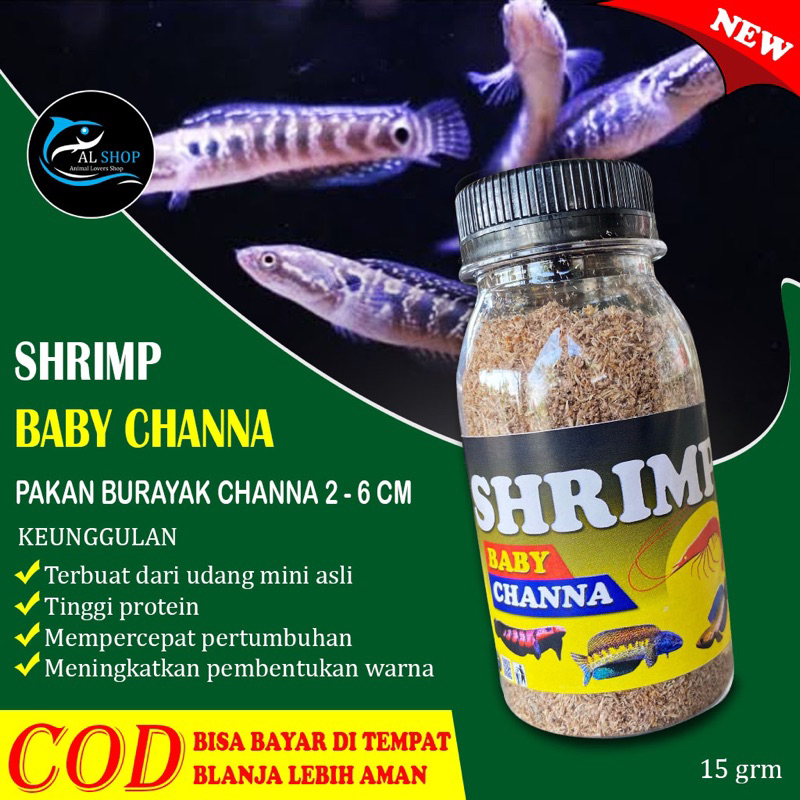 Jual Pakan Burayak Channa 2-6 cm udang mini pakan anakan Channa shrimp ...