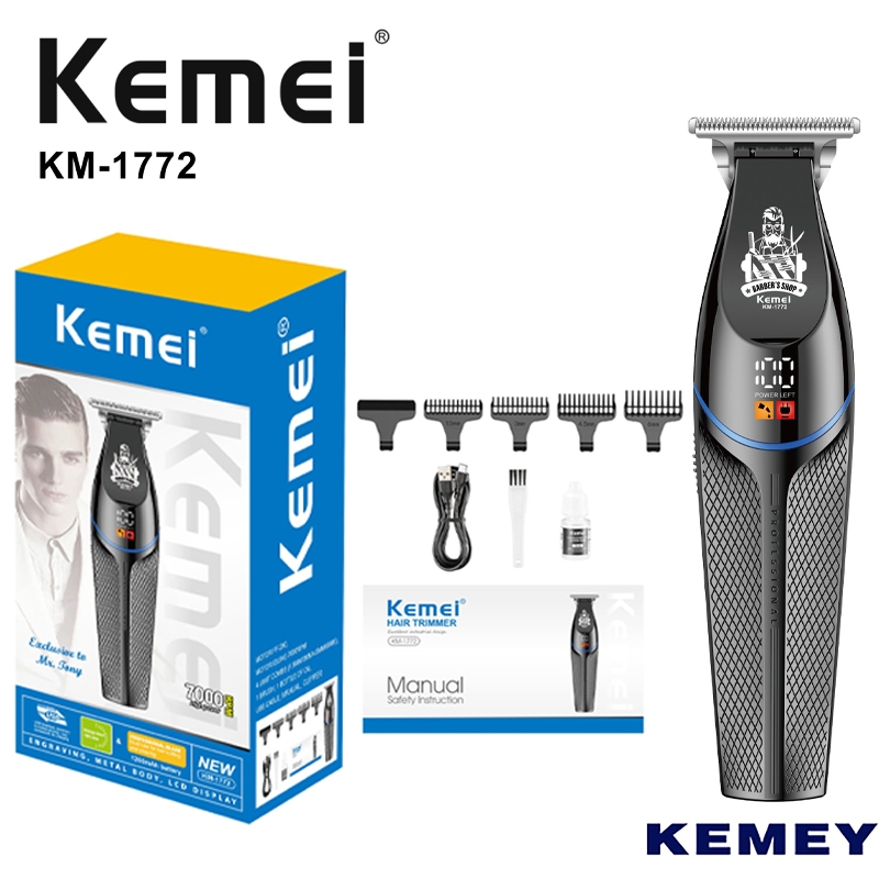 Jual 【COD】Kemei Alat Cukur Rambut Elektrik Hair Clipper Rambut Kemei KM-1772 /7000RPM Alat ...