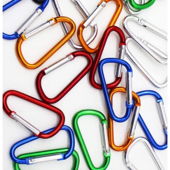 Jual (1 PCS / 1 BIJI) GANTUNGAN KUNCI CARABINER KECIL BIASA MURAH ...