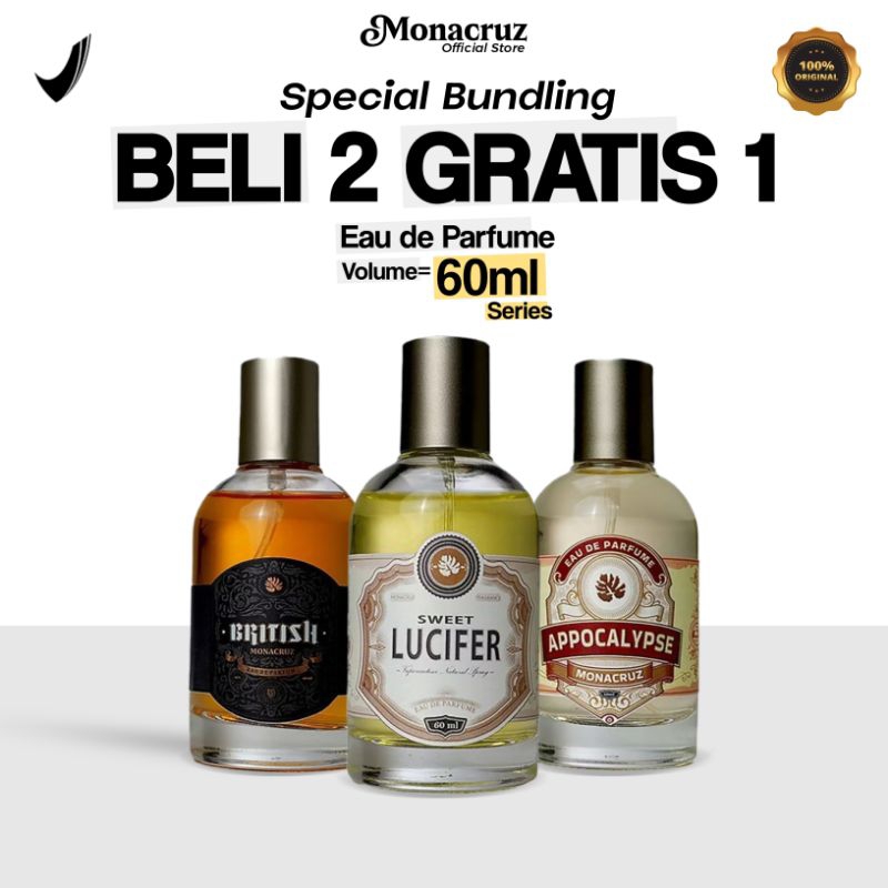 Jual BUNDLING BELI 2 GRATIS 1 EAU DE PARFUME 60ML SERIES MONACRUZ ...