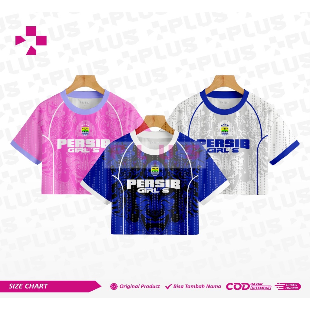 Jual Plus_Baju Persib Crop top_Baju wanita Crop_Jersey Persib Back to ...