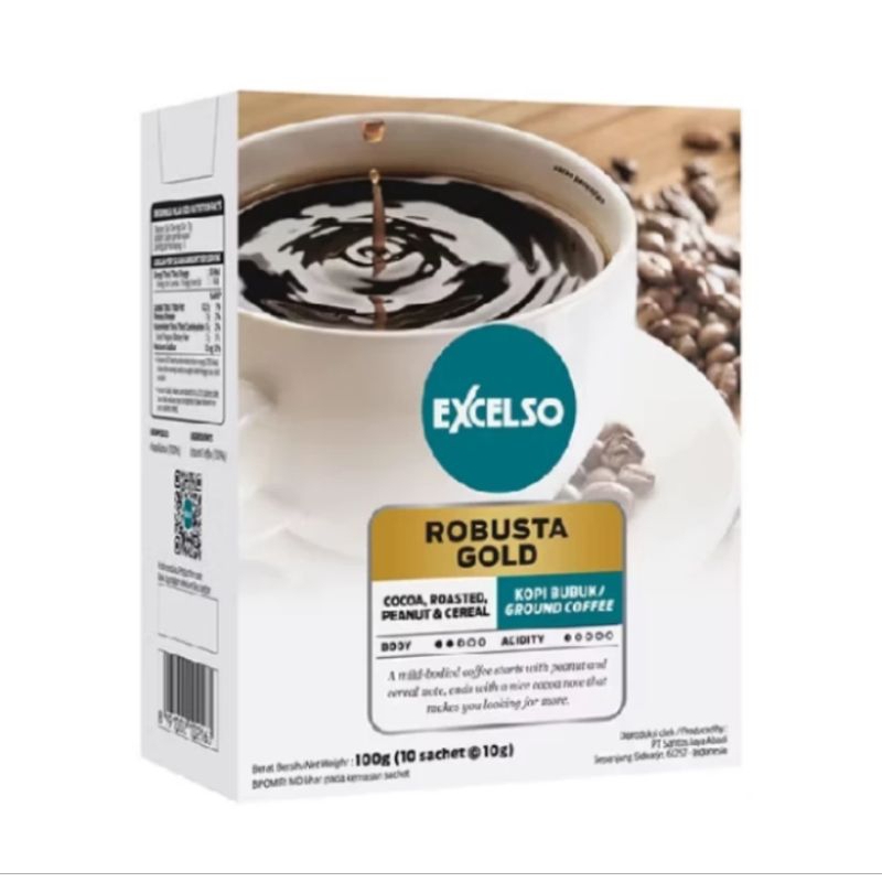 Jual EXCELSO KOPI ROBUSTA GOLD SACHET 10X10GR | Shopee Indonesia