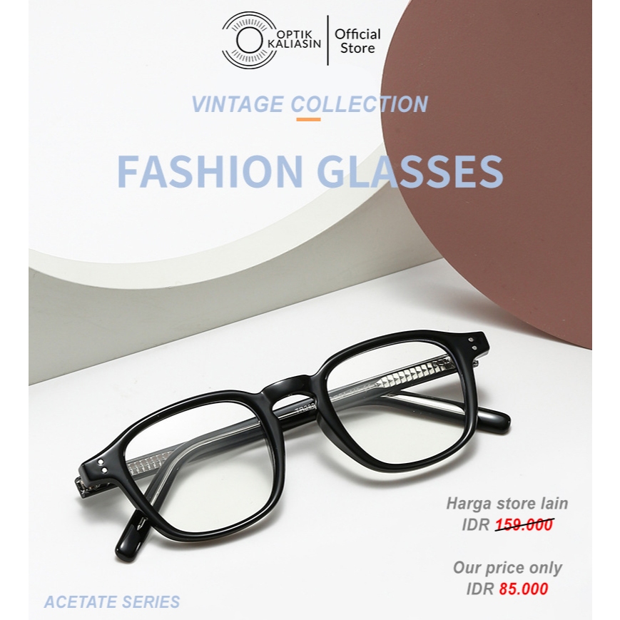 Jual OPTIK KALIASIN - Frame Kacamata skena acetate pria wanita vintage retro bold tebal kotak ...