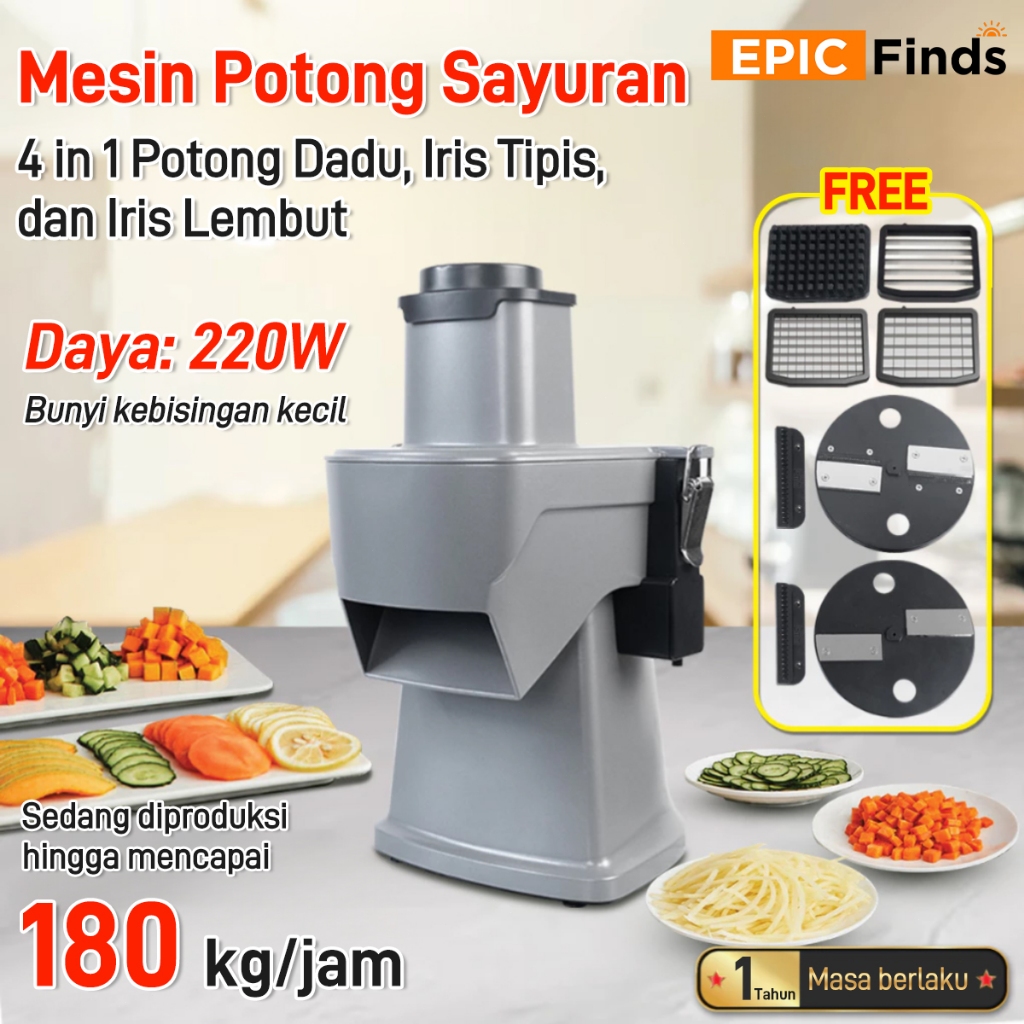 Jual Epic Finds Mesin Potong Sayuran Multifungsi Listrik Alat Pemotong Multifunctional Food ...