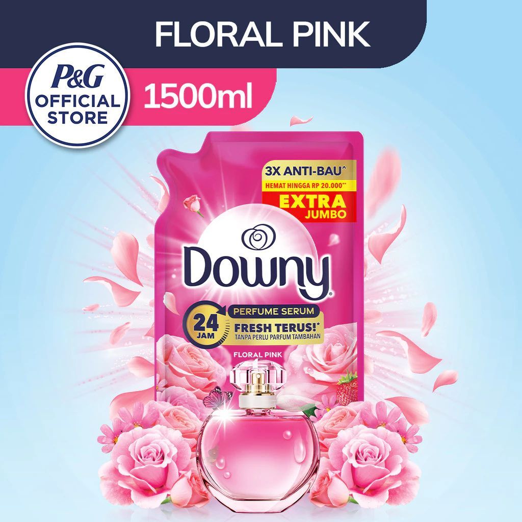 Jual Downy Pelembut dan Pewangi Pakaian Konsentrat Floral Pink 1.5L | Shopee Indonesia