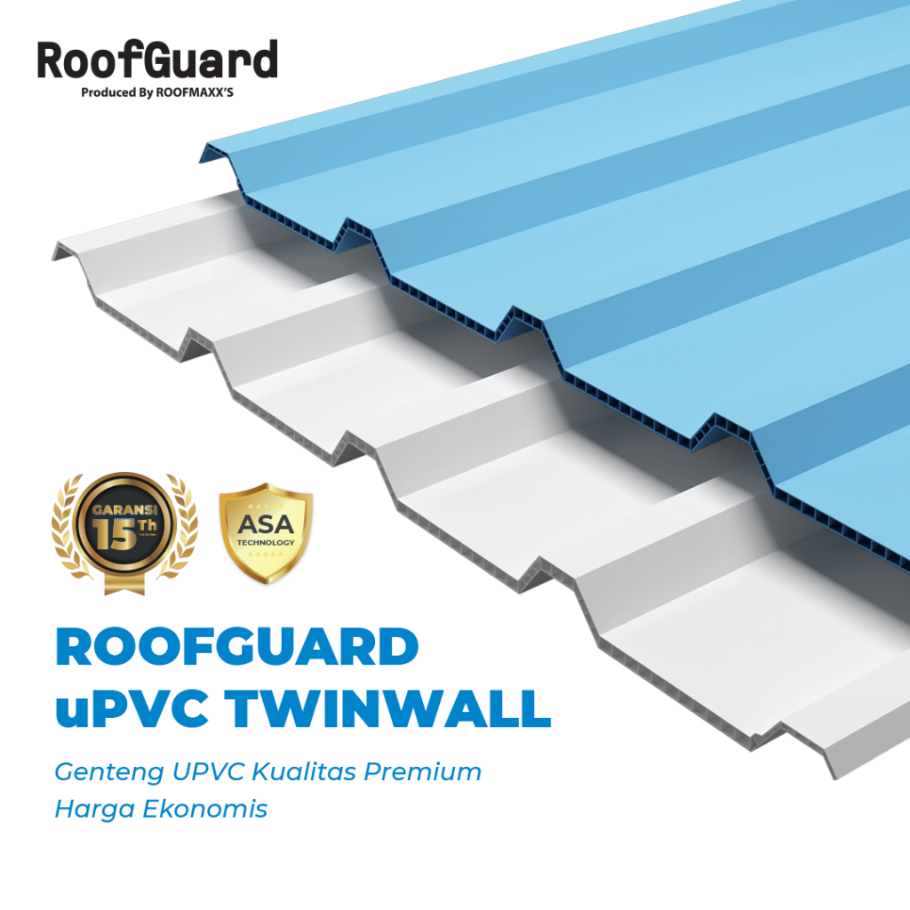 Jual Atap Upvc Roofguard Produced by Roofmaxxs Twinwall Lite Double ...