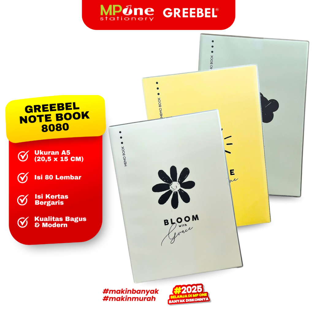 Jual Greebel Notebook A5 8080 A50 / Buku Latihan Isi 80 Lembar A5 Note ...