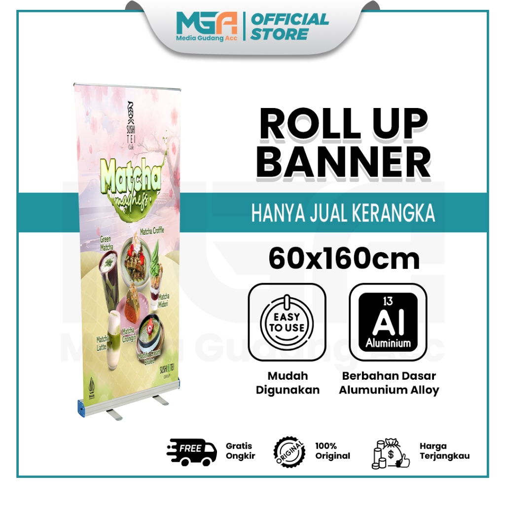Jual ROLL UP BANNER 60X160 / STAND BANNER BESI / STANDING BANNER 60X160 ...